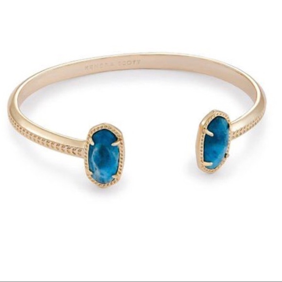 Kendra Scott | Jewelry | Kendra Scott Elton Aqua Cuff Bracelet | Poshmark